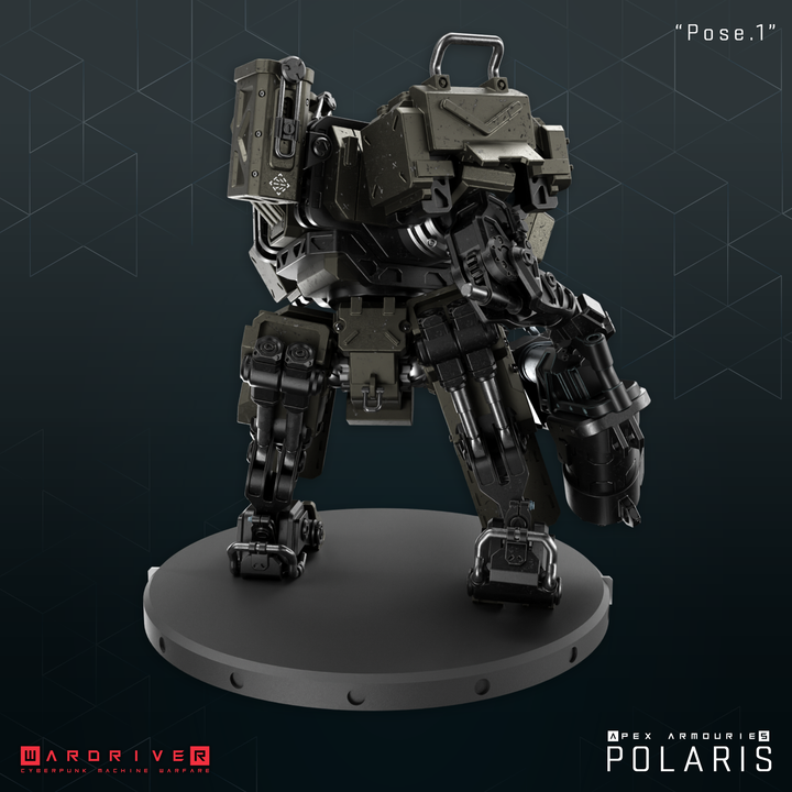 3D Printable Polaris Heavy Mech - Apex Armouries - WarDriver by Laserforge Miniatures